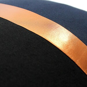 Copper , Dark Blue, and Black Metallic Colorblock Pillow Cover - All ...