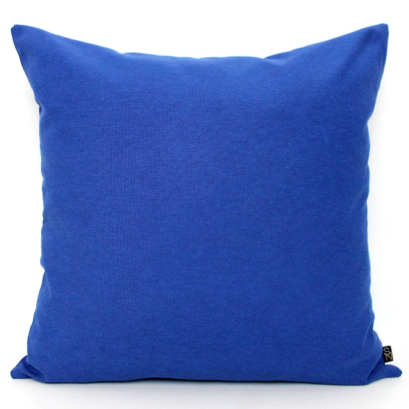 Bright Blue Pillow - Etsy