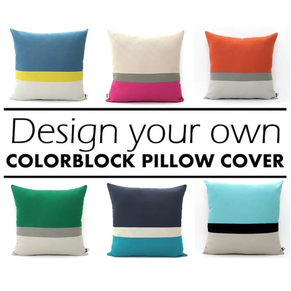 Color Block Pillow - Etsy