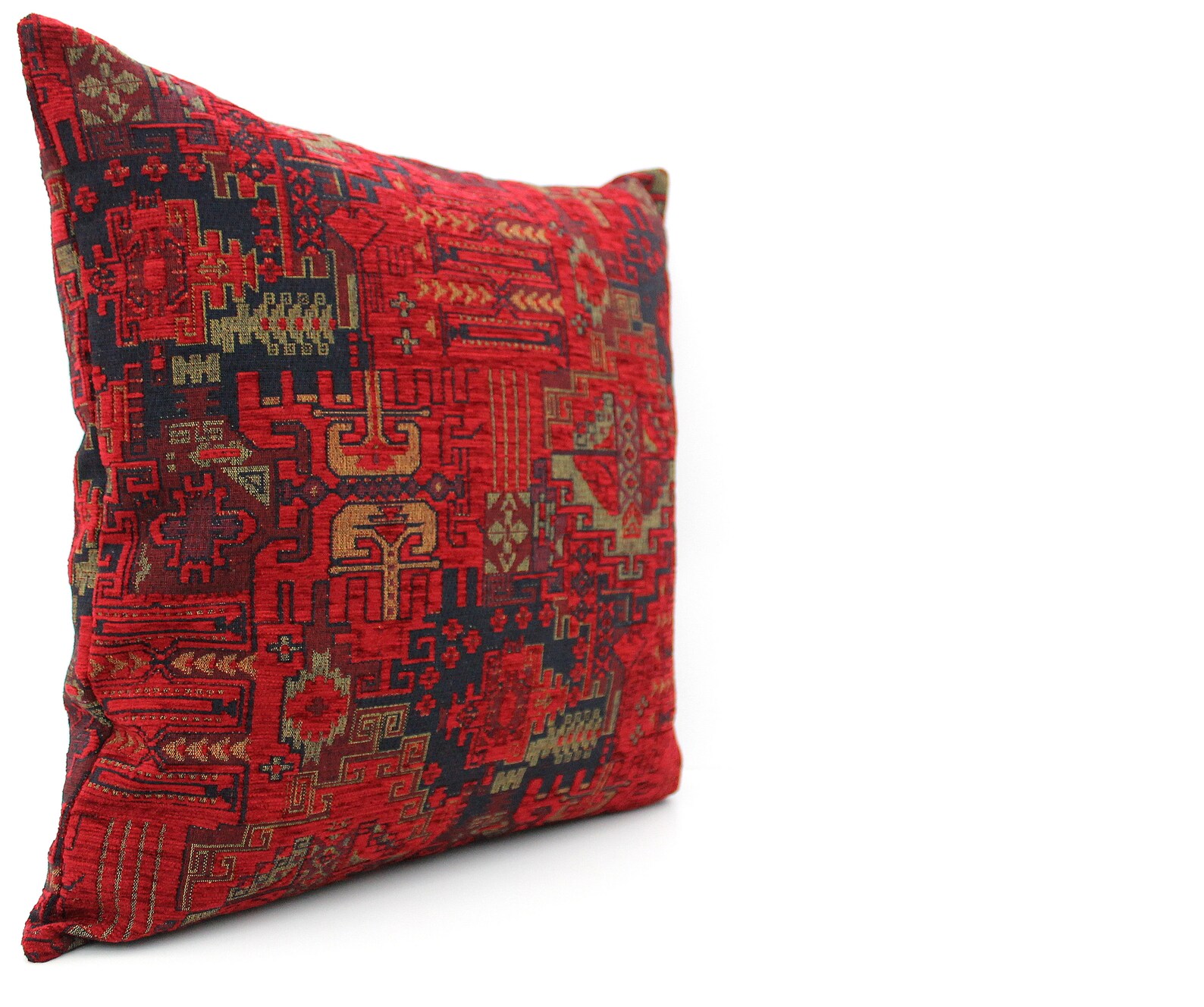 Dark Red Turkish Kilim Pillow Cover Antique Looking | Etsy