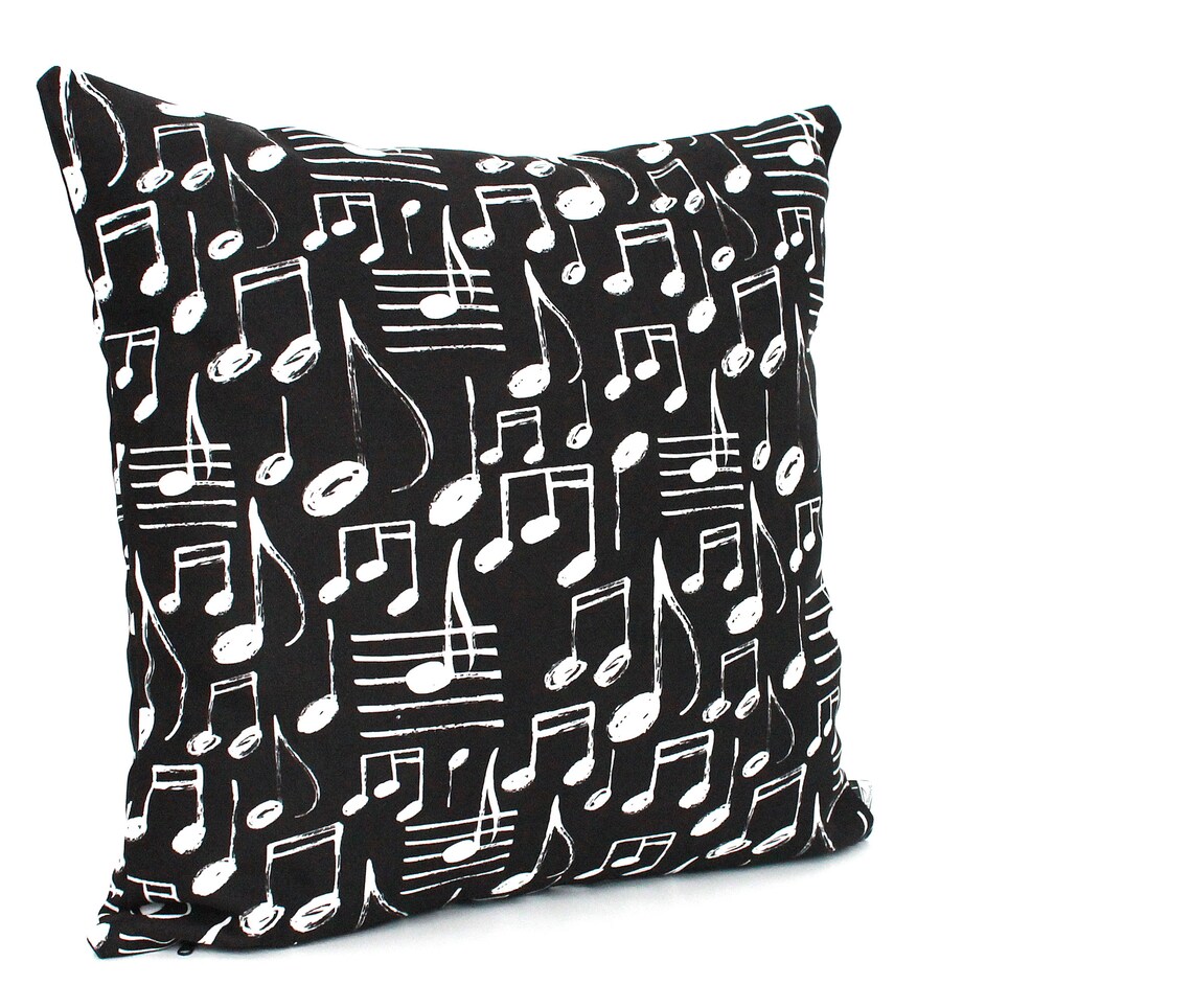 Music Notes Pillow Cover Print Throw Pillow Home Gifts for | Etsy