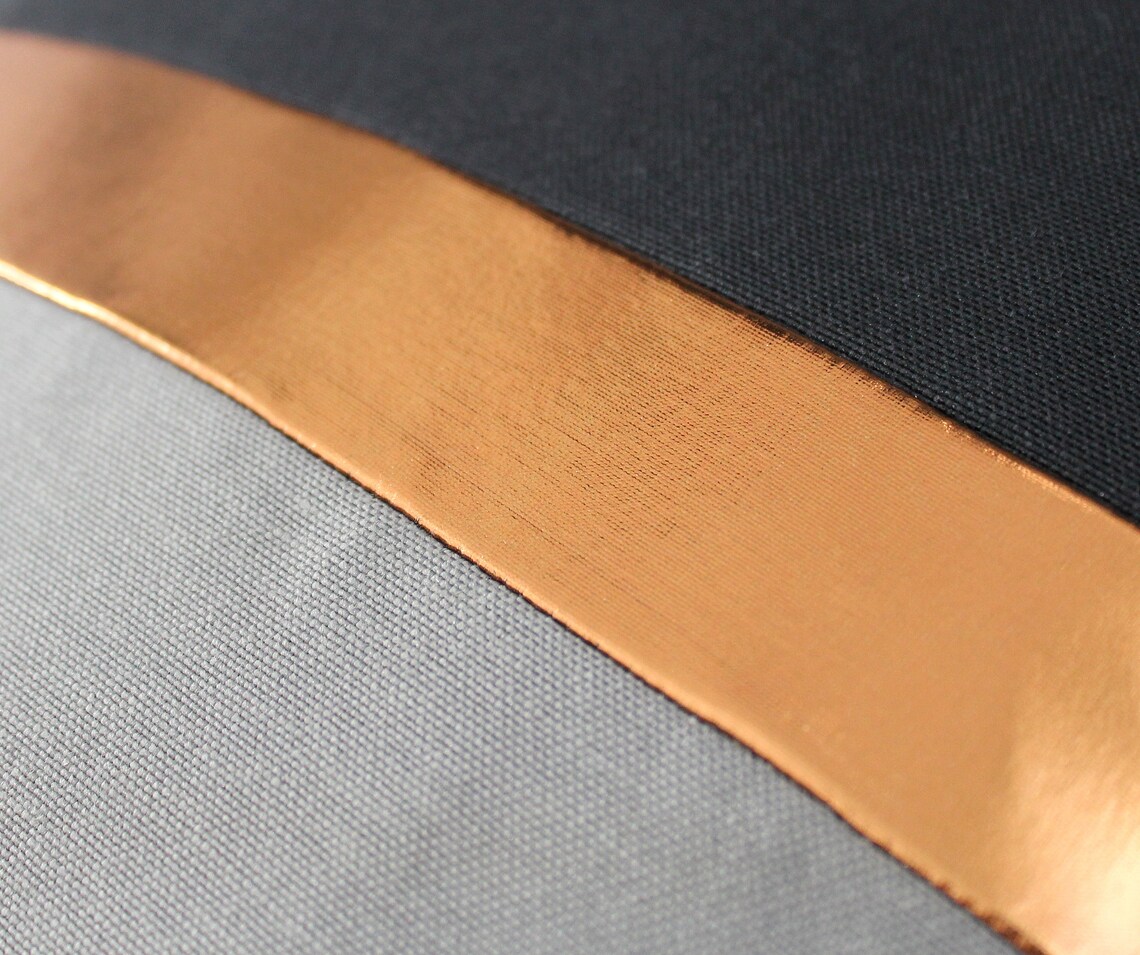 Black Dark Grey and Copper Colorblock Lumbar Pillow Cover - Etsy