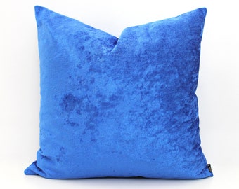 Velvet Blue Cobalt Pillow - Etsy