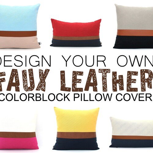 Custom Colorblock Pillow Cover Design Your Own Pillow ALL | Etsy