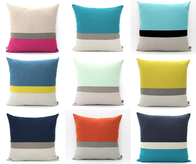 Custom Colorblock Pillow Cover Design Your Own Pillow ALL - Etsy