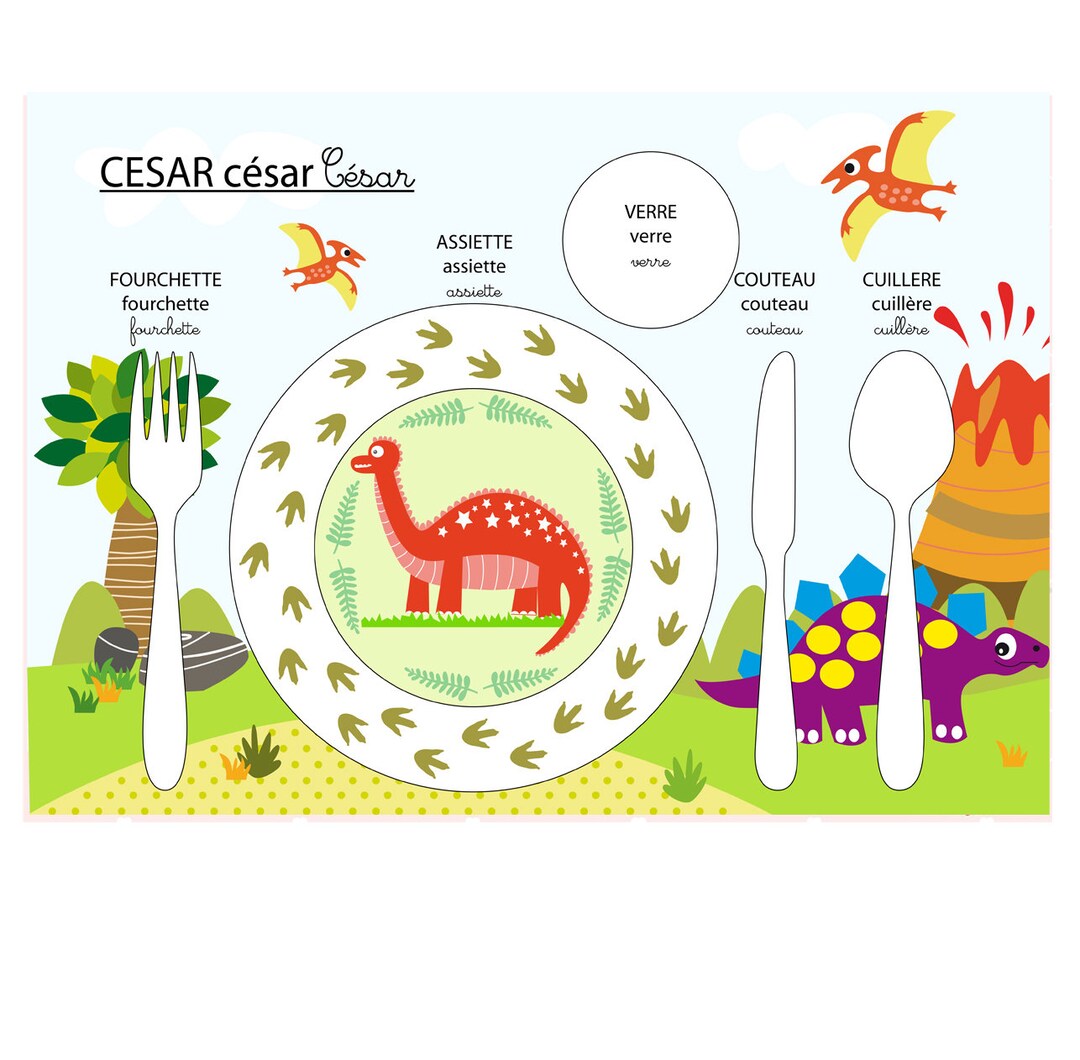 Set de table pédagogique set de table enfant thème - Etsy France