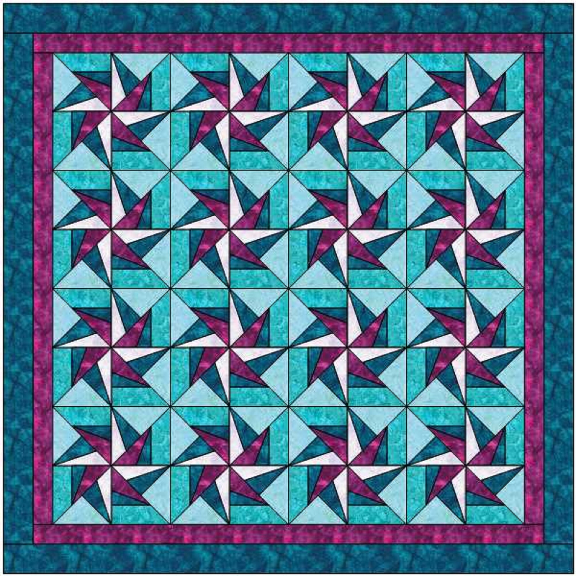 Arrowhead Stars Quilt Block Pattern in 2 Sizes 12 X 12 in and 16 X 16 ...