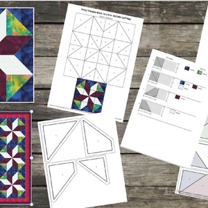 Tricky Triangles Block Quilt Block Pattern in 2 Sizes 12 in X 12 in and ...