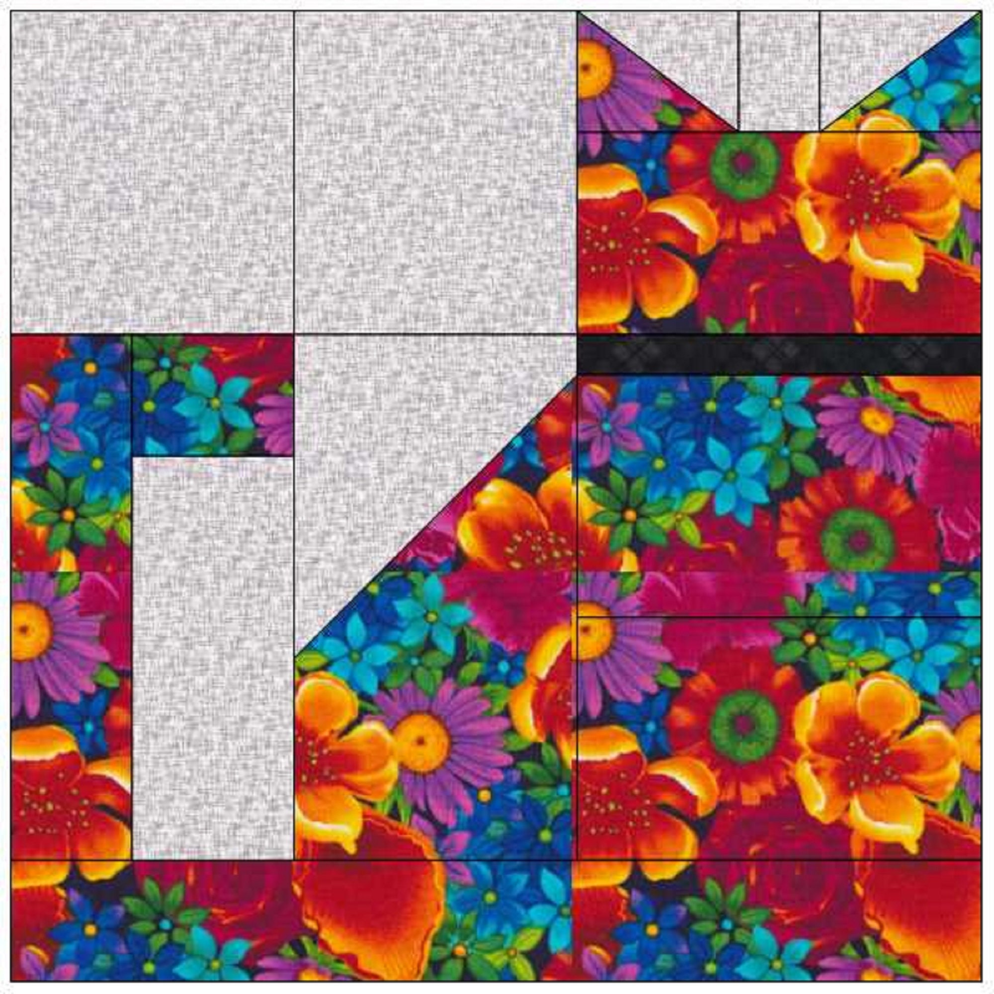 Cat Quilt Block 12 X 12 in and 16 X 16 In, PDF Instant Download - Etsy