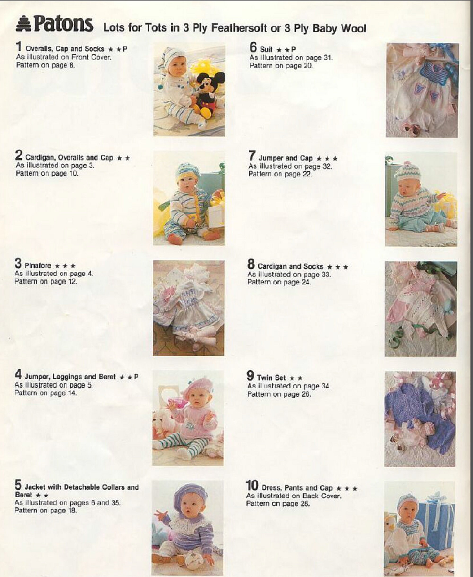 PDF Vintage Lots for Tots Booklet Patons 960, Instant Download, for ...