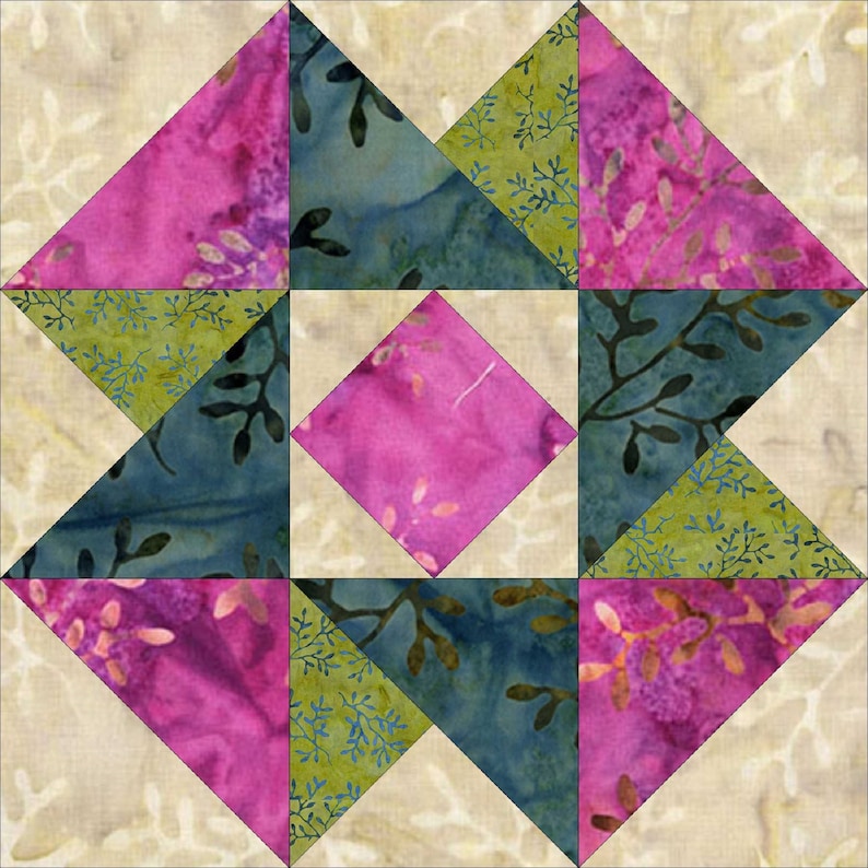 Air Castle Block Quilt Pattern in 2 Sizes 12 X 12 in and 16 X 16 In ...