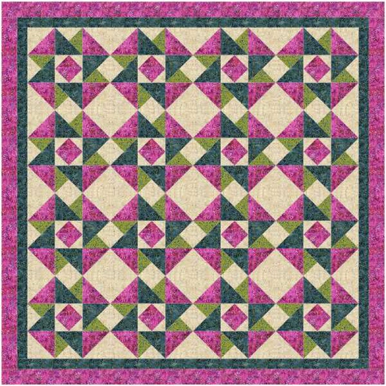 Air Castle Block Quilt Pattern in 2 Sizes 12 X 12 in and 16 X 16 In ...