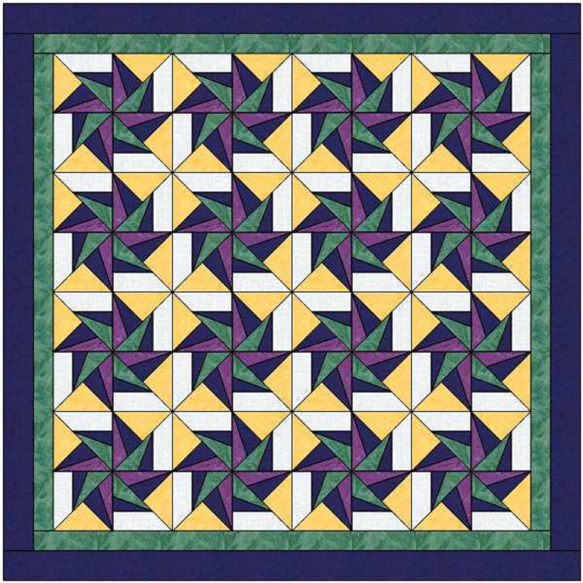 Arrowhead Stars Quilt Block Pattern in 2 Sizes 12 X 12 in and 16 X 16 ...