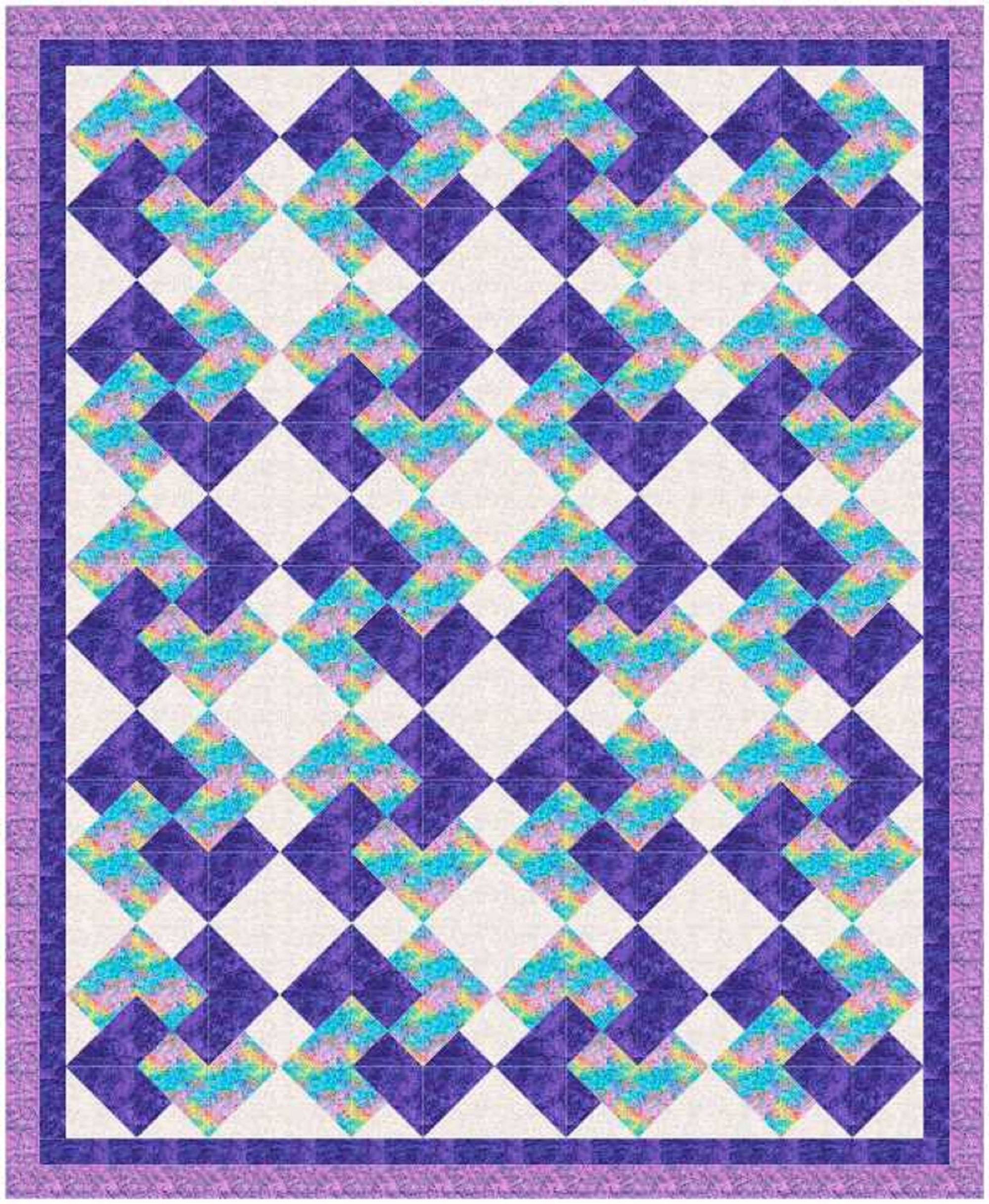 Card Trick Block Quilt Pattern in 2 Sizes 12 X 12 in and 16 X 16 in PDF ...