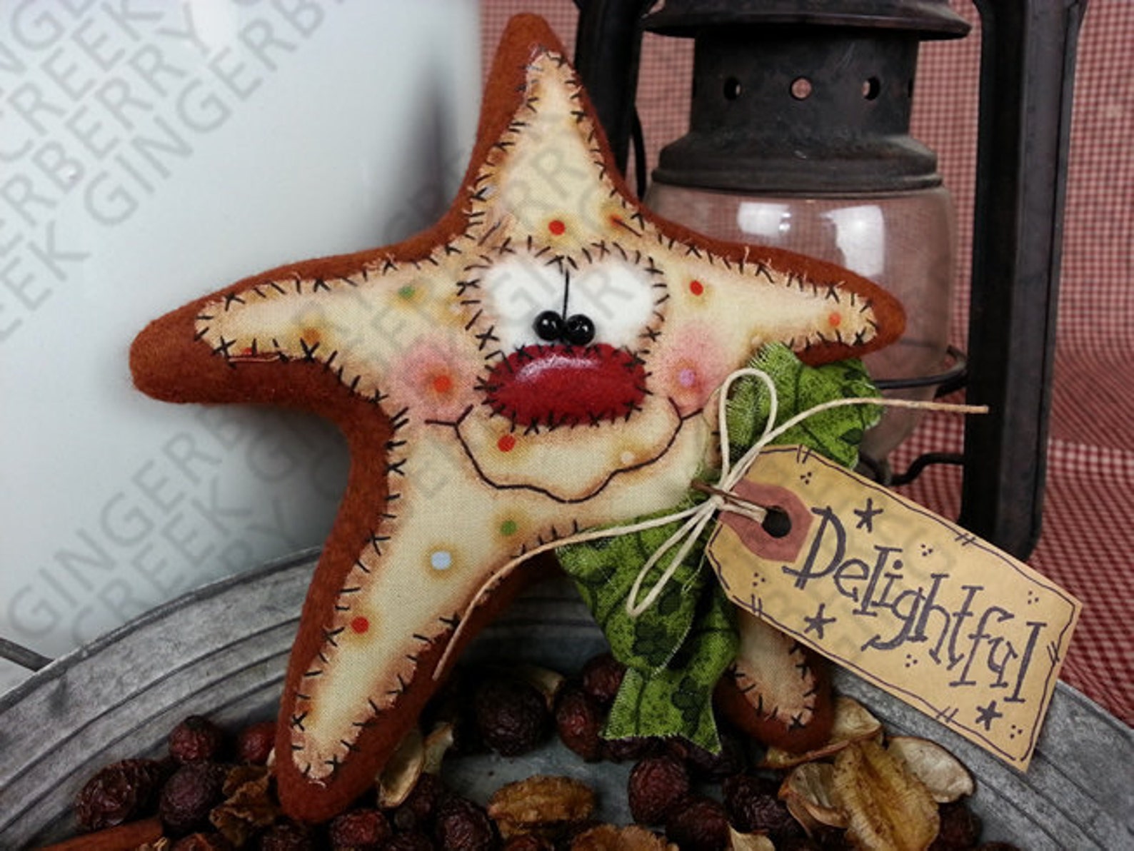 Starlight Delight Star Cookie Pattern #133 - Primitive Doll/tuck/ornie ...