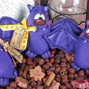 E-pattern - Fangtastic Bats Pattern #115 - Primitive Doll/ornie E ...