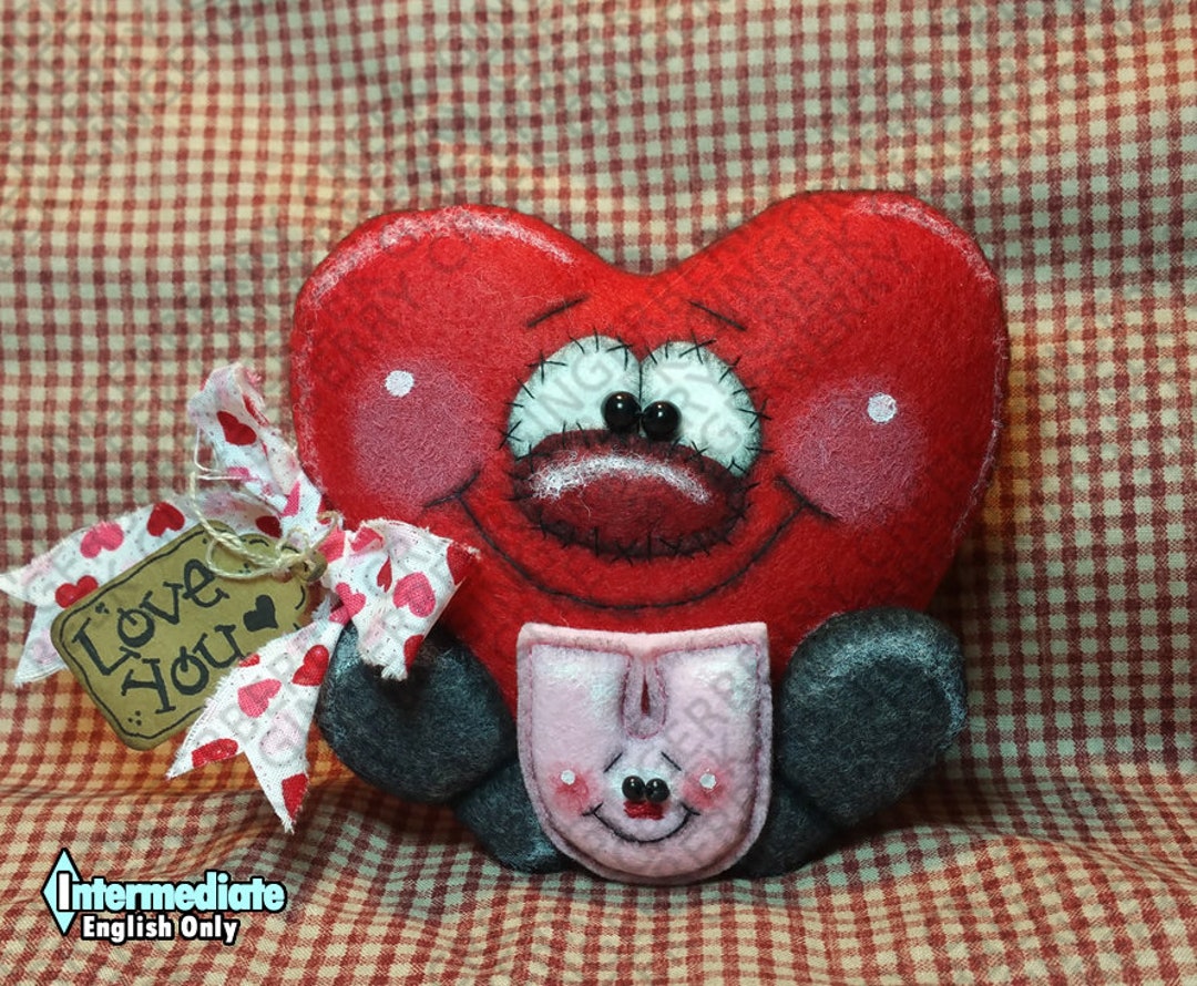 Love You More Pattern #249 - Primitive Doll Pattern - Valentines ...
