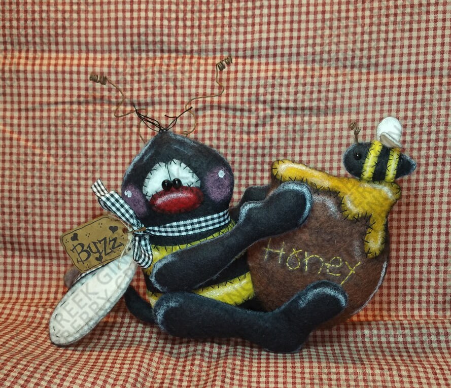 All Buzzed About Honey Pattern #261 - Primitive Doll Pattern - Summer ...