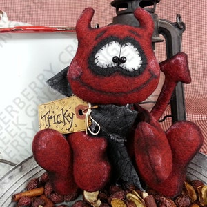 Tricky Little Devil Pattern #145 - Primitive Doll Pattern - Halloween ...