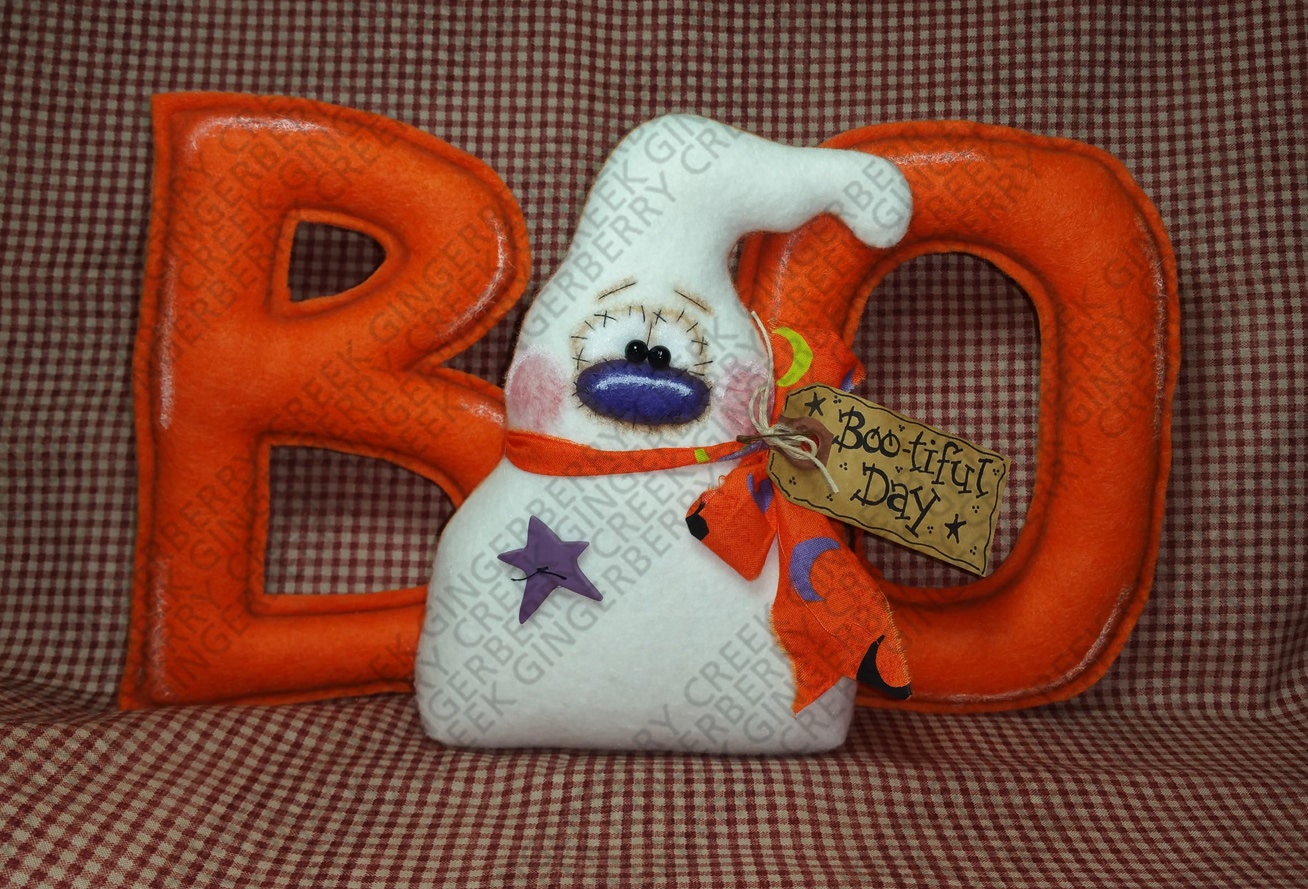 A Boo-tiful Day Pattern #230 - Primitive Doll Pattern - Halloween ...
