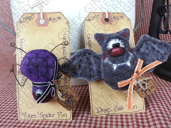 Halloween Fright Pins/Ornies Pattern 140 Primitive Doll | Etsy