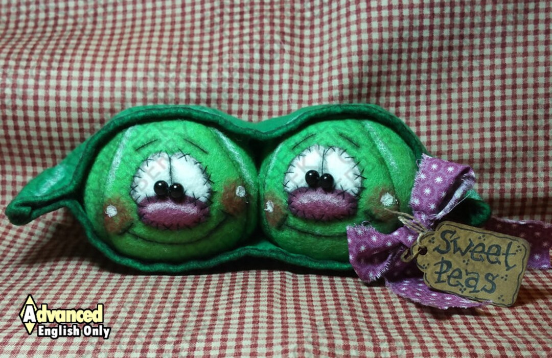 Suite Pod Mates Pattern #285 - Primitive Doll Pattern - 2 Peas in a Pod ...