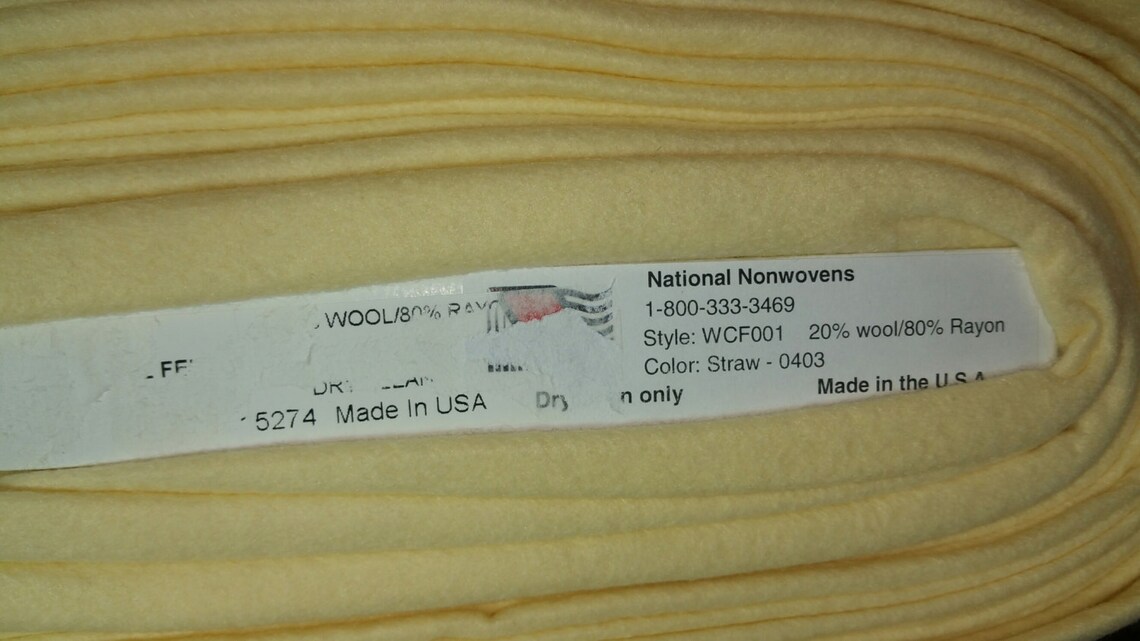 Wool Felt Straw Sold by the Half Yard BTHY | Etsy