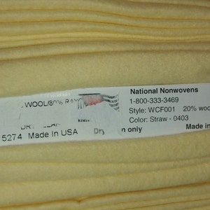 Wool Felt - Straw - Sold by the Half Yard (BTHY) - Etsy