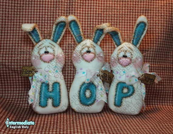 E-pattern Going to the Bunny Hop Pattern 259 Primitive - Etsy