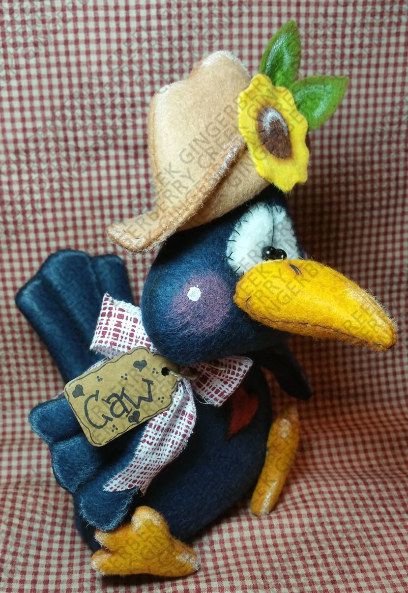 E-pattern - One Crow and Counting Pattern #320 - Primitive Doll E ...