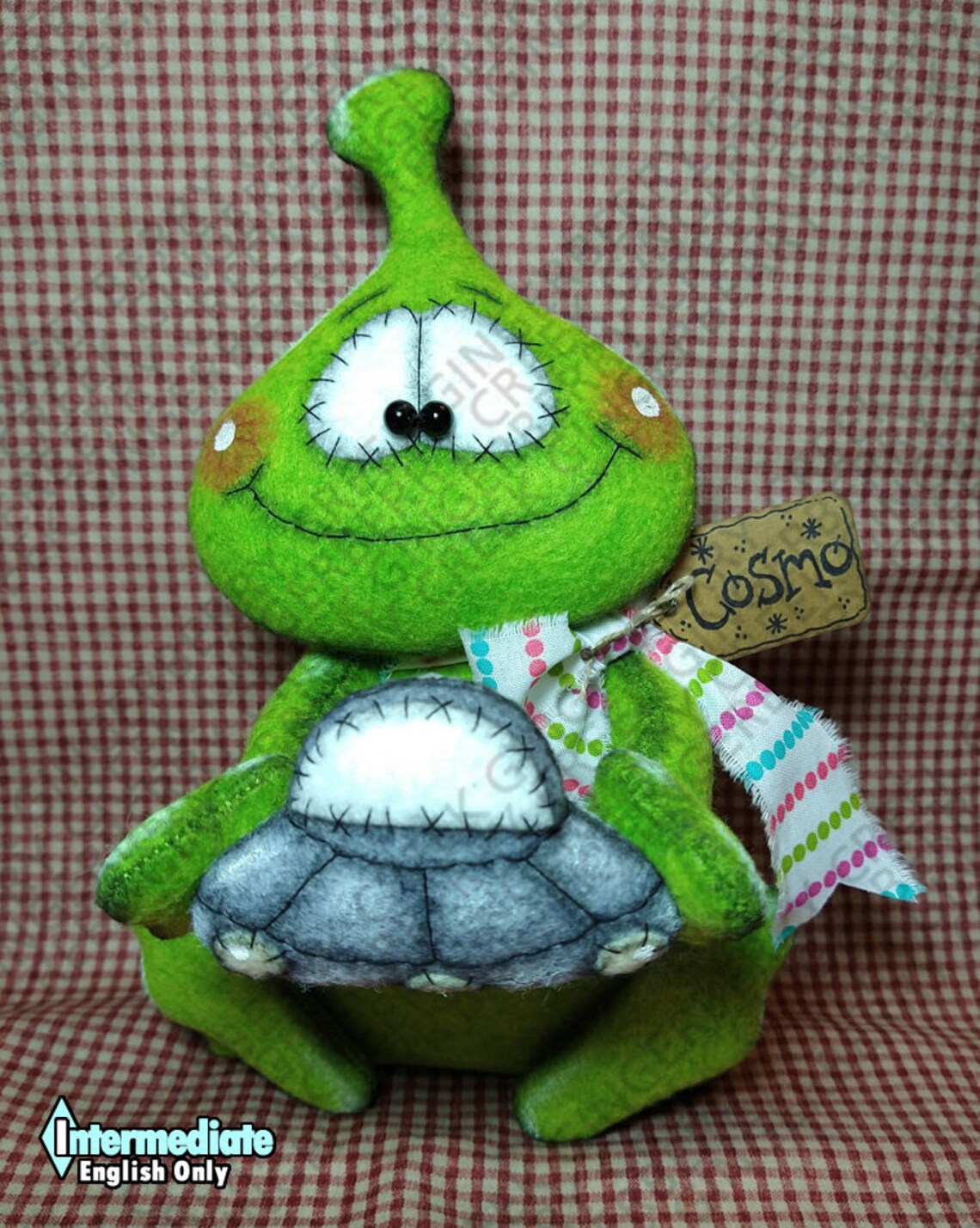 E-pattern - Little Green Munchkin Pattern #335 - Primitive Doll E ...