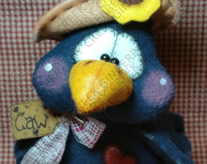 E-pattern One Crow and Counting Pattern 320 Primitive Doll E-pattern ...