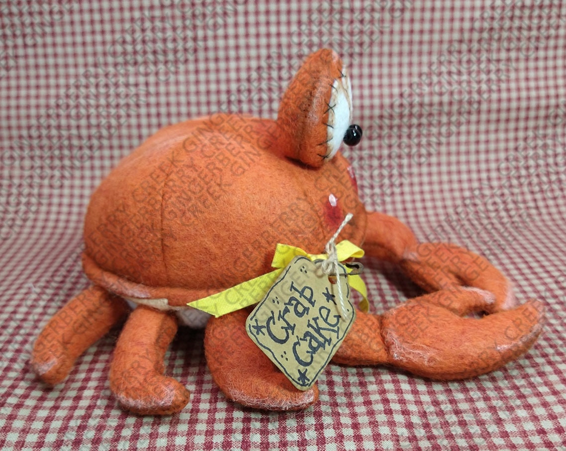 E-pattern - Get the Shell Out Crab Pattern #355 - Primitive Doll E ...