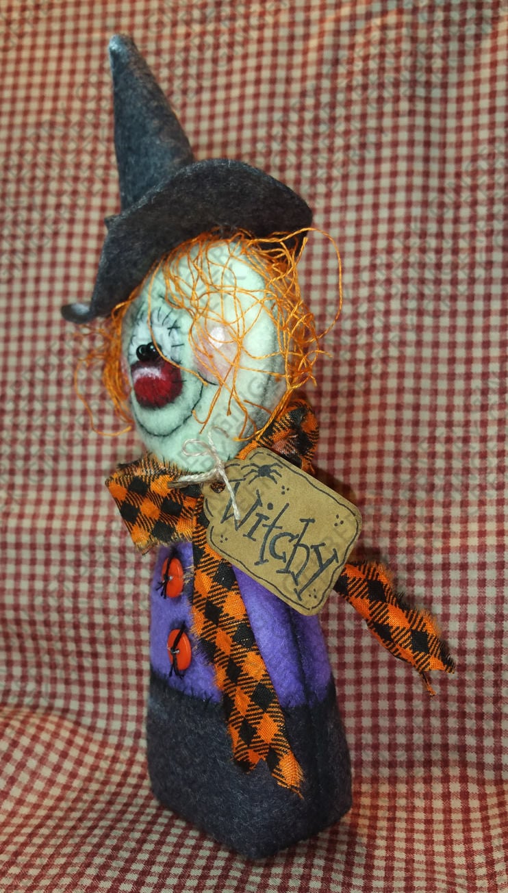 Witchy Little Wendy Pattern #270 - Primitive Doll Pattern - Halloween ...