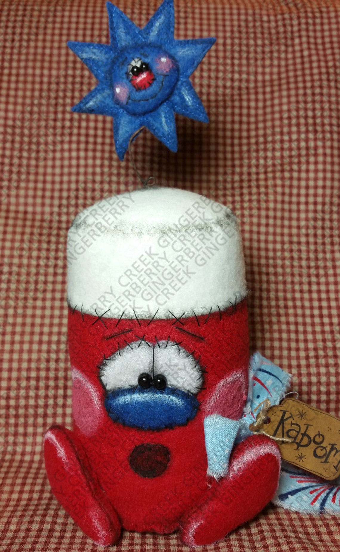 Kaboom! Dynamite Friends Pattern #214 - Primitive Doll Pattern ...