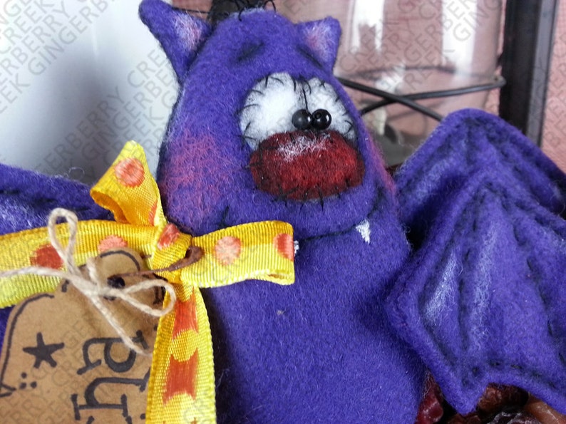 E-pattern - Fangtastic Bats Pattern #115 - Primitive Doll/ornie E ...