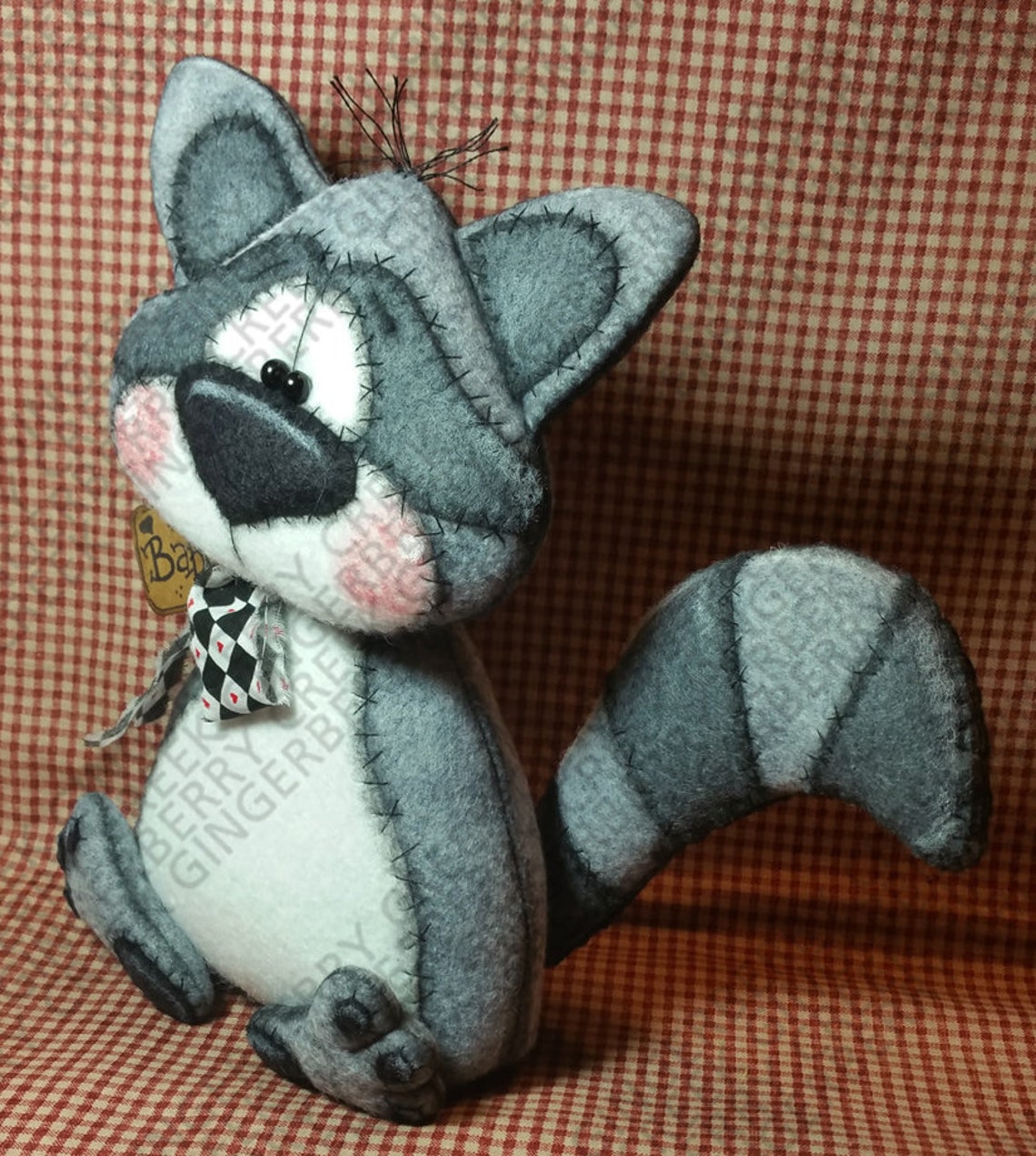 E-pattern - Mask-a-raid Raccoon Pattern #309 - Primitive Doll E-pattern ...