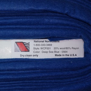 Wool Felt - Deep Sea Blue - Sold by the Half Yard (BTHY) - Etsy