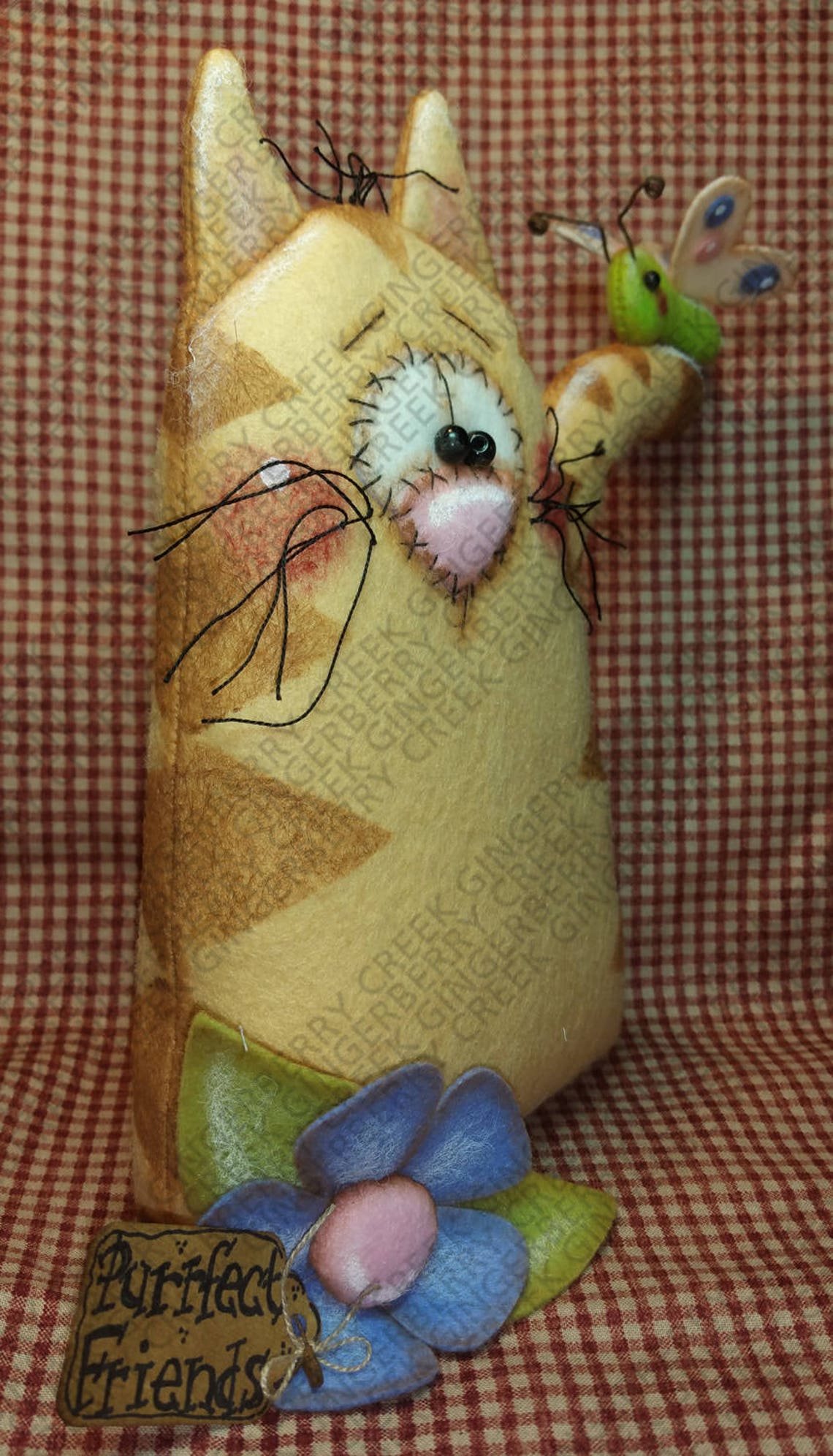 A Purrfect Friends Tale Pattern #262 - Primitive Doll Pattern - Summer ...