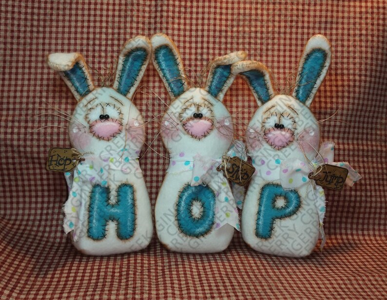 Going to the Bunny Hop Pattern 259 Primitive Doll Pattern - Etsy