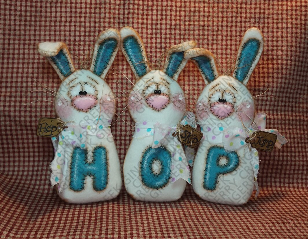 Going to the Bunny Hop Pattern 259 Primitive Doll Pattern - Etsy