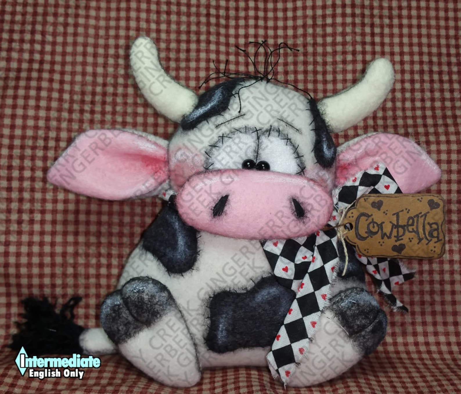 Cowbella Pattern #172 - Primitive Doll Pattern - Animal - Cow - Bull ...