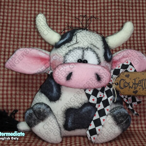 Primitive Cow Pattern - Etsy