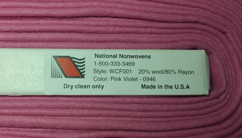 Wool Felt Pink Violet Sold by the Half Yard BTHY | Etsy