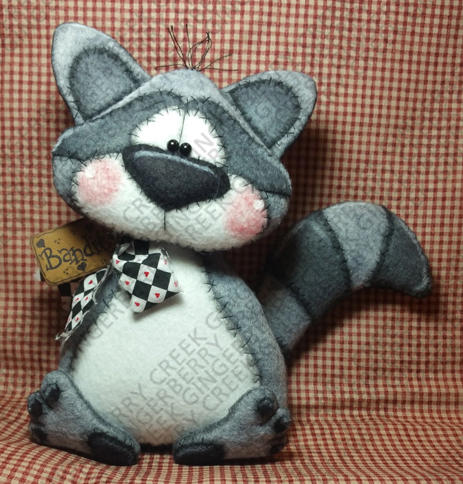 E-pattern - Mask-a-raid Raccoon Pattern #309 - Primitive Doll E-pattern ...