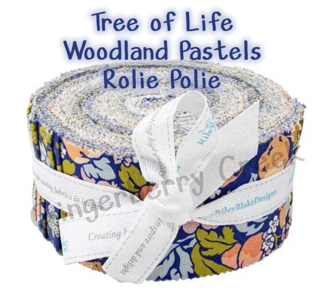 Riley Blake Rolie Polie - Tree of Life Woodland Pastels - Precut Jelly ...
