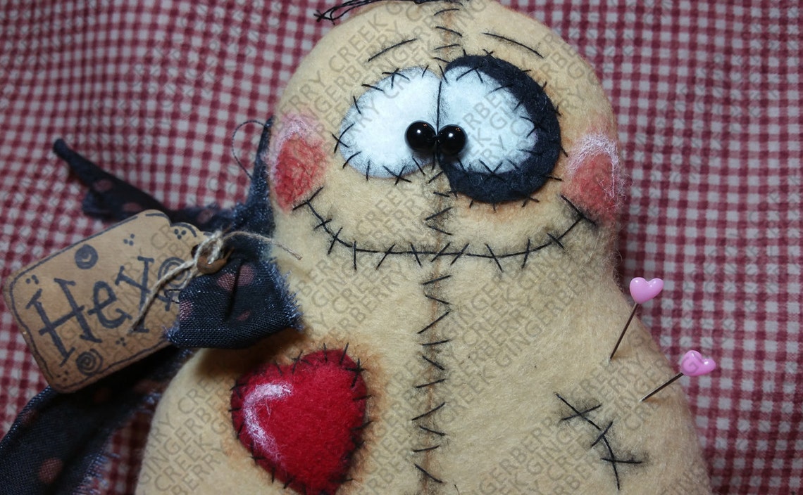 Tender Curses Voodoo Doll Pattern #226 - Primitive Doll Pattern ...