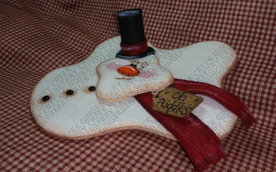 Oh Puddles Snowman Pattern 236 Primitive Doll Pattern - Etsy