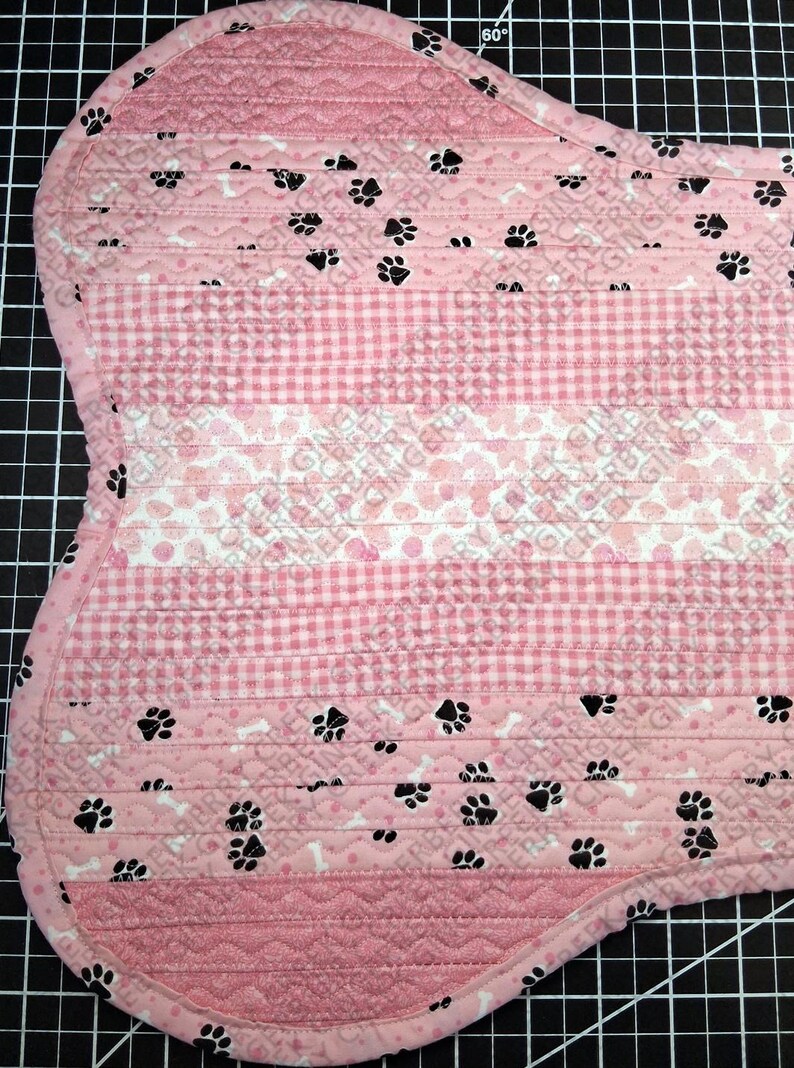 Medium Dog Bowl Mat Pattern - Paper Pattern - Jelly Roll Mat - Pet Bowl ...