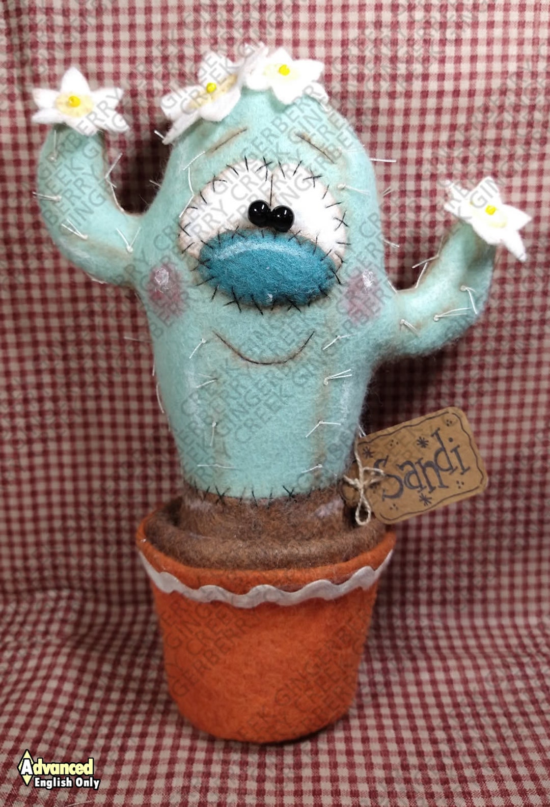 E-pattern - Sweet Sandi Saguaro Cactus Pattern #351 - Primitive Doll E ...